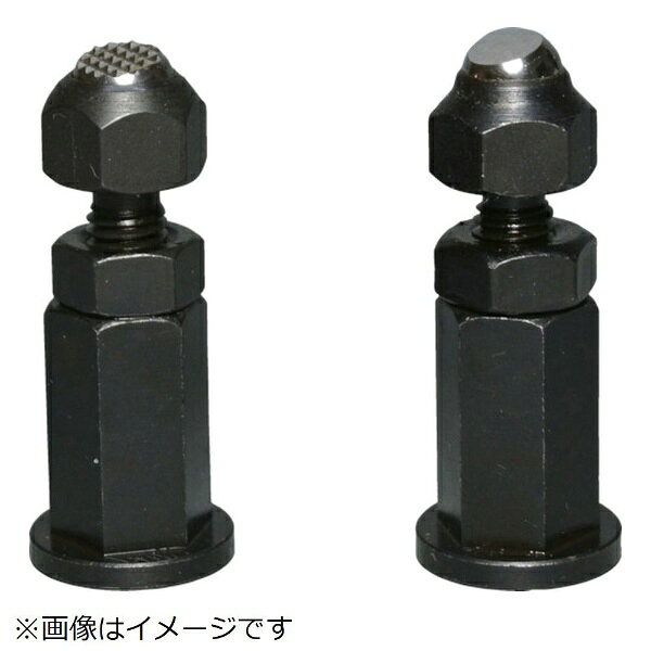 ■小型ワークのビビリ止めに最適です。■セレーションタイプのため、加工物が黒皮材などに最適です。【用途】・小さいワークや狭い箇所での加工物のサポートに。【仕様】・高さ（mm）： 46〜54・二面幅寸法（mm）： 14・面径（mm）： 7・ねじ...