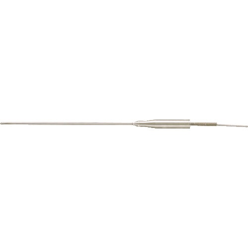 ■SK−1260用オプションセンサです。【用途】・アスファルト用先トガリセンサ（オールステンレス、耐熱コード付）。【仕様】・プローブ長（mm）： 5×250・使用温度範囲（℃）： 0〜300・φ5×250mm・コード1.1m・K熱電対・温度...