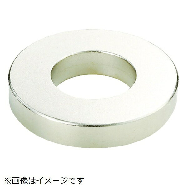 ■磁石の中で最強の磁場をもつネオジム磁石です。【用途】・センサーやモーター部品として。【仕様】・表面磁束密度（T）： 0.13・吸着力（N）： 17.65・外径（mm）： 23・厚さ（mm）： 1・穴径（mm）： 13・丸形・穴あり