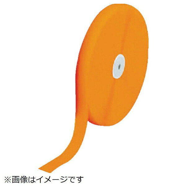 ■繊維製品なので軽く、お好みのサイズにカットでき、縫製取付や加工が容易にできます。【用途】・さまざまな商品の固定に。【仕様】・色： 蛍光オレンジ・幅（mm）： 20・長さ（m）： 25・厚さ（mm）： 2.5・縫製取付タイプ