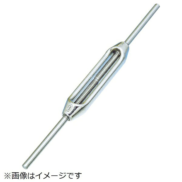 ■枠を回転させると、ゆるめたり、締めたりすることができます。【用途】・ワイヤロープの張り具合の調節に。【仕様】・ねじ径： W3/8・使用荷重（kN）： 4.41・L（mm）： 150・A（mm）： 75・W（mm）： 26・B（mm）： 1...