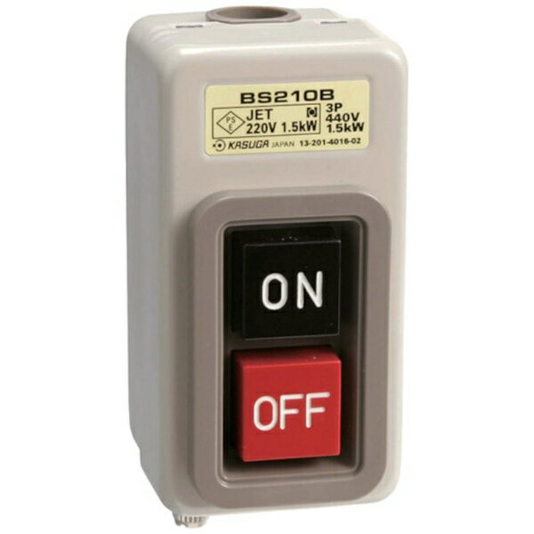 ■鉄ケースで屋内の機械や壁に取り付けて使用するタイプです。■電気用品安全法適合品です。【用途】・動力用押ボタンスイッチON、OFF。【仕様】・ボタン文字： ON、OFF・最大適用電動機容量： 三相200/220V-1.5kW・長さ（mm）：...