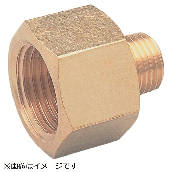 ■内、外ネジの接続に使用します。【用途】・ネジ用継手。【仕様】・接続口径D1： R1/2・接続口径D2： Rc3/8・六角対辺（mm）： 22・使用流体： 水・空気・油・ねじ： R1/2×Rc3/8・寸法（mm）B： 22・寸法（mm）A：...