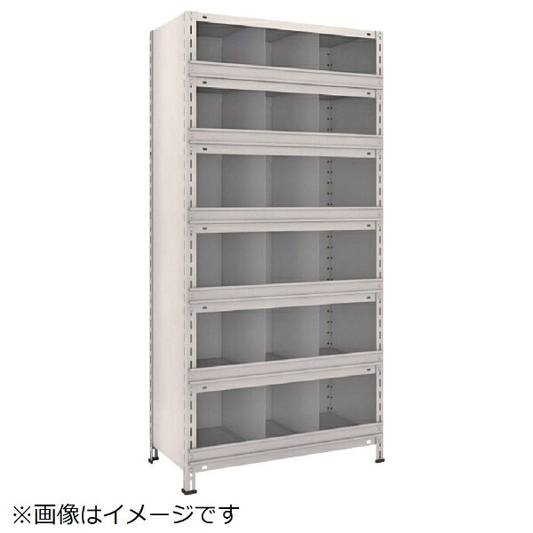■縦仕切り板は樹脂ファスナーで取り付けが簡単です。【仕様】・間口（mm）： 875・奥行（mm）： 450（473）・高さ（mm）： 1800・色： ネオグレー・棚段数（段）： 6・タイプ： 3列・6段・外形寸法（mm）高さ： 1804・組...
