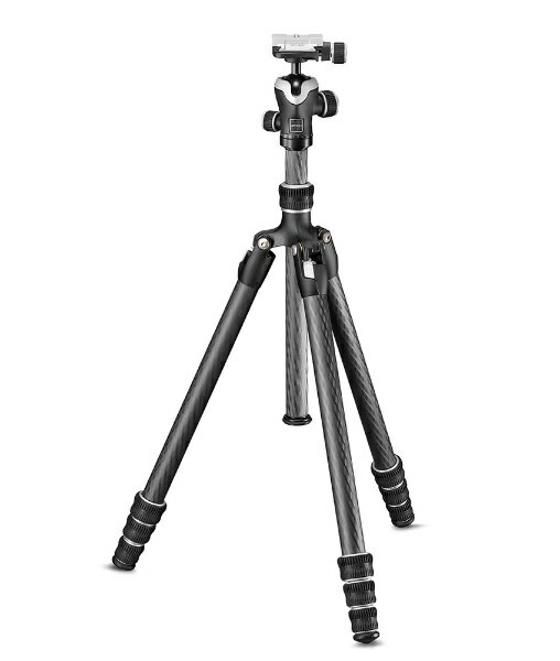 「●カメラボディ形状に合わせた専用カメラプレート付属(アルカスイス互換)」 「●通常モデルGK1545T-82TQDより脚が大きく開けるため、最低高23.5cmを実現(ショートポール同梱)」「●三脚本体部、雲台部はブラックとシルバーの専用デ...