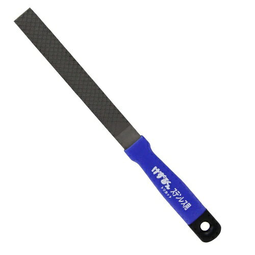 持ちやすく、便利なカラーソフトグリップ付きのヤスリです。斜刀で難削材に切り込みが入り、平行刀でなめらかに仕上げるトリカットのヤスリです。ステンレスをはじめ、難削材の研削、研磨に最適です。仕様●形状：平。●目：トリカット。●サイズ：全長215...