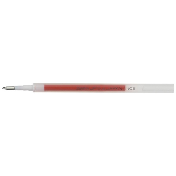 ジェルインク替芯ボール径：0.4mm、インク色：赤、インク種類：水性顔料