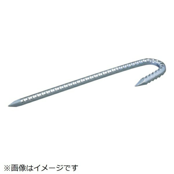 ■抜けにくい異形鉄棒です。■工事現場や駐車場、ガーデニングなど様々な場面でのロープの固定などに使用します。【用途】・ロープ・ワイヤーなどの固定に。・侵入防止ロープの設置に。【仕様】・径（mm）： 6・折返し長（mm）： 40〜50・全長（m...