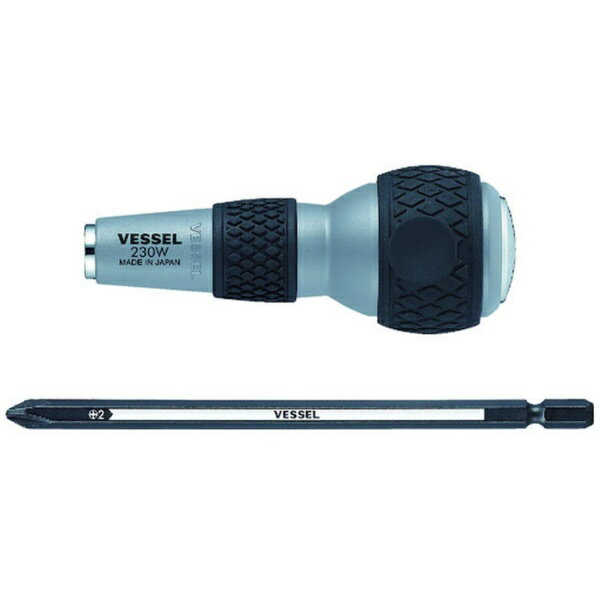 ■ビット（対辺6.35mm）を交換できる貫通ドライバーです。■25mm径の大型ナットを使用しているので、ハンマーで叩きやすいです。■付属の替ビットは、電動ドライバーにもご使用いただけます。【用途】・電気工事・内装、外装施工・機械メンテナンス...