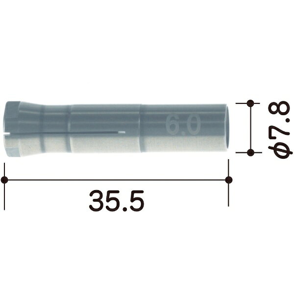 ■軸径φ2.34mmの先端工具用コレットチャックです。■ロータリー　φ6タイプ（DRT64）専用のコレットチャックです。■軸径φ2.34mm以外の先端工具を使用される場合は、別売りのコレットチャックをご準備いただければ対応可能です。■精密電...