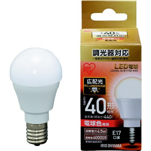 ■トイレや廊下などに最適なLED小形電球です。■口金サイズがE17口金なので、照明器具を替えることなく使用可能です。■長寿命約40000時間で、ランプ交換の手間が少ないです。【仕様】・明るさ（lm）： 440・外径（mm）： 38・光源色：...