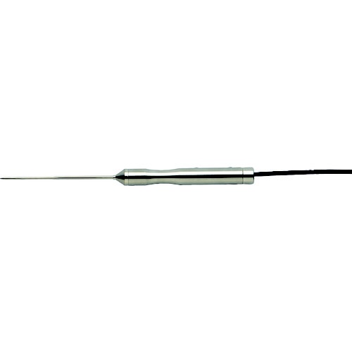 ■SK-270WP用中心温度測定センサです。■センサ部： φ2x45mm+φ3x55mm2段絞り（先トガリ）【仕様】・プローブ長（mm）： 2×45+3×55・センサー： サーミスタ・使用温度範囲（℃）： -40〜250・コード長さ（m）：...