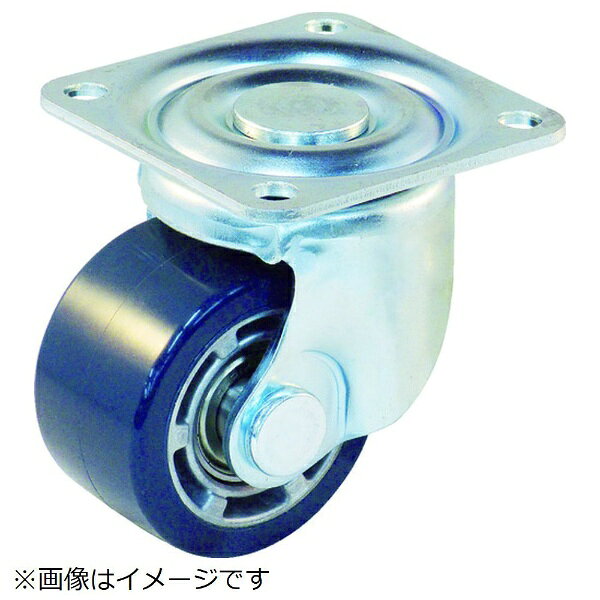 ■大型機械や装置などの重量物に数多く使用されている低床式重荷重用キャスターです。【仕様】・許容荷重（daN）： 300・許容荷重（kgf）： 306・車輪径D（mm）： 50・車輪幅（mm）： 38・取付高H（mm）： 79・取付座A（mm...