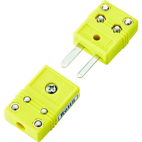 ■K熱電対の温度センサーに使用できます。【用途】・補償導線の延長・接続に。【仕様】・長さ（mm）： 46.5・幅（mm）： 18・厚さ（mm）： 8・適合機種： TRUSCO　温度センサー　K熱電対・長さ（オス側）（mm）： 33.5・幅（...