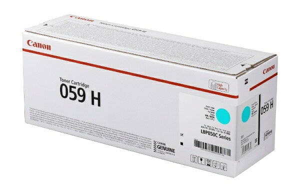 トナーカートリッジ059H（シアン）13500ページ印刷可能（大容量） （ISO ／ IEC 19798に基づき、A4普通紙に片面連続印刷した場合の平均値（YMCは合成平均値）） ※本商品が対象となるクーポンは、その期間終了後、同一内容での...