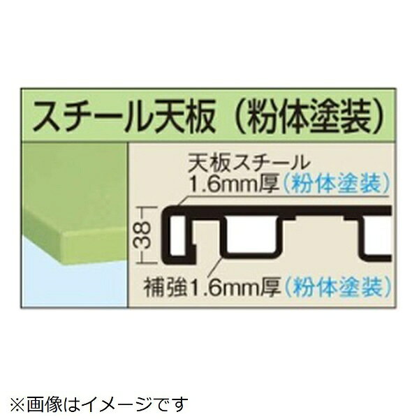 豊富なバリエーションのサカエ天板。用途に合わせてお選び下さい。仕様■外寸：W1500×D800×H38mm■カラー：サカエグリーン■材質：スチール■天板カラー：サカエグリーン