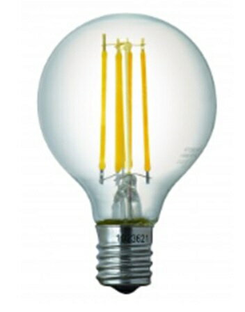 口金：E17 フロストガラス AC：100V 消費電力：3.9W サイズ：φ51×80mm 重量：18g 明るさ：440lm 色温度：2700K(電球色) 配光角度：290度 定格寿命：20000h 断熱材施工器具：× 密閉器具：〇 調光器...