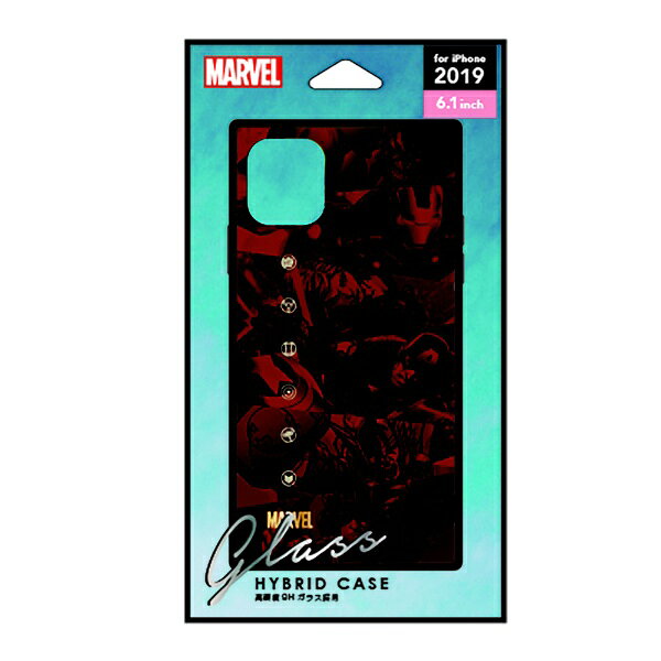 MARVELのキャラクターデザインのガラスの光沢とTPUの一体感が美しいハイブリッド設計のiPhone 11 6.1インチ用ガラスハイブリッドケースです。背面にはキズに強い高硬度9Hガラスを採用、ケースの四隅はエアークッションを採用し耐衝撃...