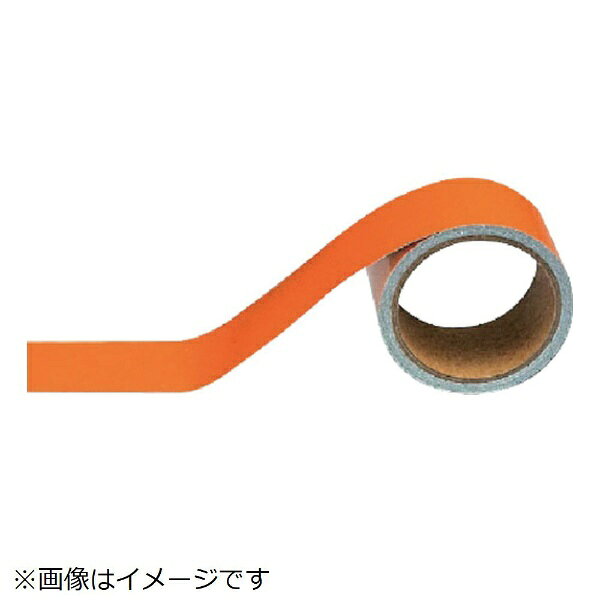 ■耐久性に優れ、退色しにくいアルミ製です。■色：黄赤(マンセル値3.75YR 6.5/14)■サイズ：100mm幅×5m×0.2mm厚■サイズ：100mm幅×5m×0.2mm厚■耐熱温度(℃)：約−30℃〜＋100℃■アルミ