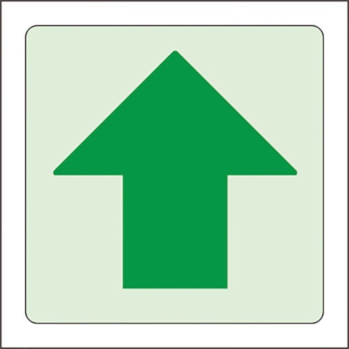 ■天井が高く、低照度の倉庫内でも表示がハッキリ確認できます。■倉庫内の避難誘導表示に。■摘要：中輝度蓄光タイプ、粘着シール、表面保護ラミネート付■寸法(mm)：300×300■内容：上矢印■内容：上矢印■寸法(mm)：300×300■蓄光ス...