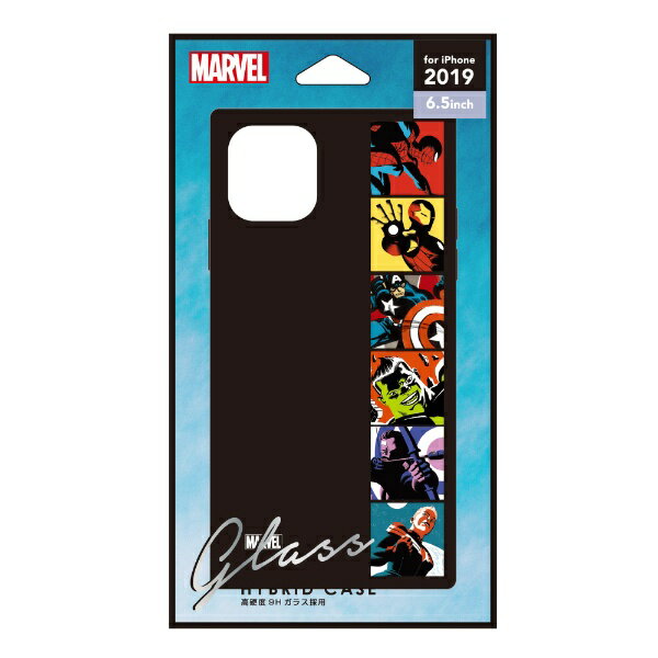 MARVELのキャラクターデザインのガラスの光沢とTPUの一体感が美しいハイブリッド設計のiPhone 11 Pro Max 6.5インチ用ガラスハイブリッドケースです。背面にはキズに強い高硬度9Hガラスを採用、ケースの四隅はエアークッショ...