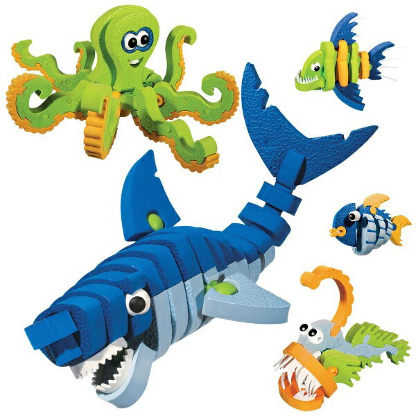 やわらかパーツで安心。ブロッコでいろいろな生き物をつくろう！簡単ジョイント。パーツを差し込んでつなげるだけ！■235パーツ