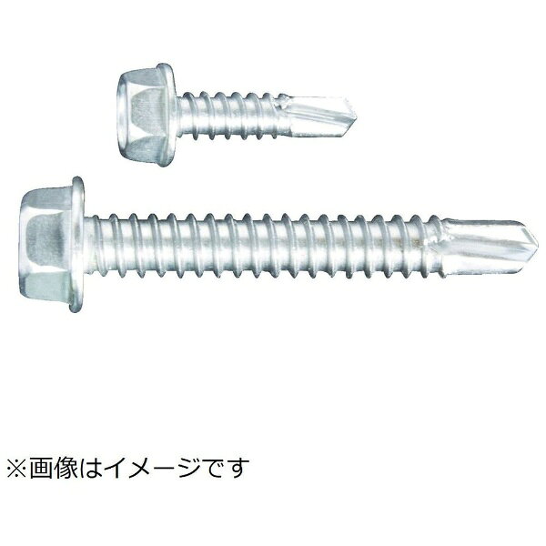 ■硬いステンレス材に下穴なしで打ち込める画期的なドリルねじです。■六角頭によりトルク伝達力が大きく、カムアウトしにくいので作業性に優れています。■ステンレス部材の板金工事・外壁取付に。■最大適用板厚(mm)：5.0■つば径(mm)：13■対...