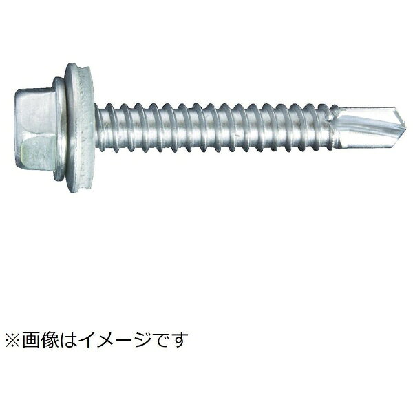 ■硬いステンレス材に下穴なしで打ち込める画期的なドリルねじです。■六角頭によりトルク伝達力が大きく、カムアウトしにくいので作業性に優れています。■準防水用のステンレス部材の板金工事・外壁取付に。■最大適用板厚(mm)：4.0■ワッシャー径(...
