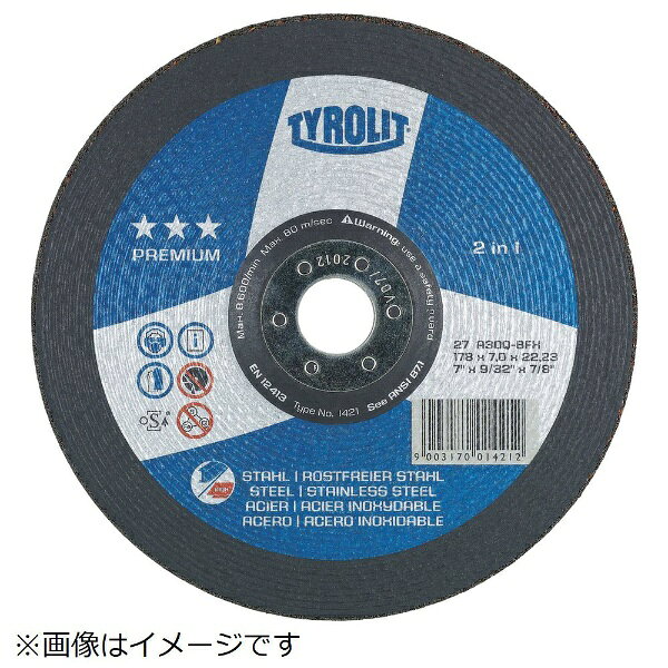 ■TYROLIT社の三段階グレードのなかでも、最上位に位置する「プレミアム」ラインの製品です。■鉄、ステンレス兼用で幅広いワークに対して、高い切断性能を発揮します。■二層に分けた粒度の異なる砥粒で、荒削りと仕上げが一枚で可能です。■一般鋼、...
