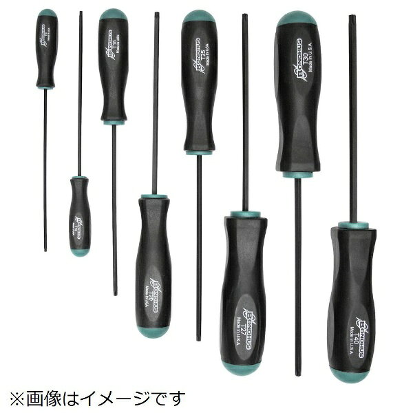 ■グリップは人間工学により握りやすく設計されており、小さな力で最大のトルクを出すことができます。■グリップには手に水や油が付着していてもすべりにくい素材を採用しています。■スター型ネジの作業に。■セット内容：T9、T10、T15、T20、T...