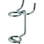 ■パンチングボード用フックです。■工具の収納・分類に。■リング内径約15mm用■長さ(mm)：45■幅(mm)：28■パンチングボードパーツ■ステンレスSUS304