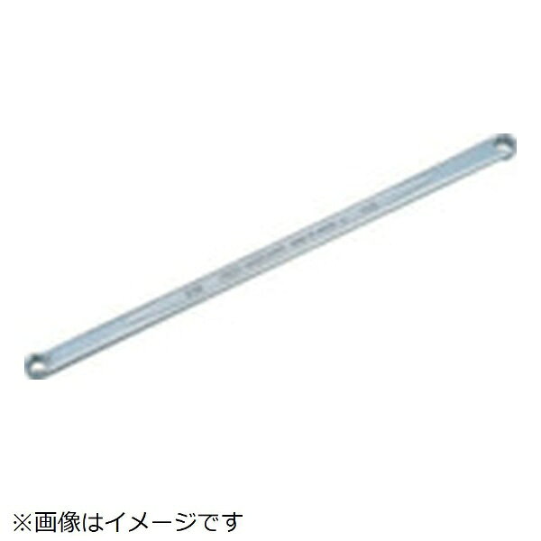 ■長い全長と片側ツバ付きのめがねで作業性の悪い場所にあるE型トルクスの締め緩めに便利です。【仕様】・全長（mm）： 330・呼び： E12×E14・口径部形状： E型トルクス【材質／仕上】・合金工具鋼・表面処理： クロムメッキ