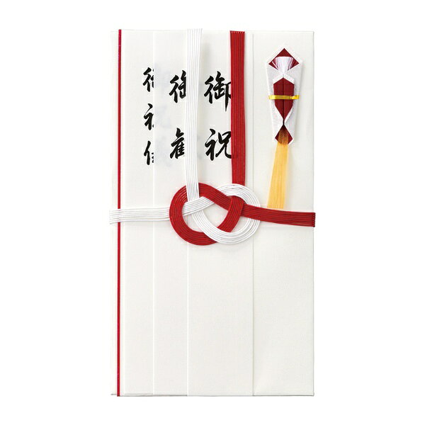 本体原紙の原料にコットンを配合した書き心地にこだわった奉書紙シリーズ（伊予和紙）。出産祝や新築祝など御祝事全般にお使いいただける金封です。赤白7本のあわじ結びは、主に関西地方で使われています。サイズ：100×180mm。「御祝」、「御歓」、...