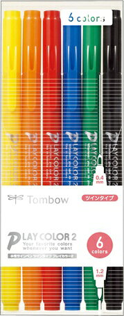 ●水性カラーサインペンのロングセラー「プレイカラー2」。好評の極細プラ芯と太書き用繊維芯のツインタイプ。●軸・ポリプロピレン　ペン芯・ポリアセタール（極細），　ポリエステル（太）●一般筆記・デザイン・スケッチ用・アンダーライン用●太字1．2...