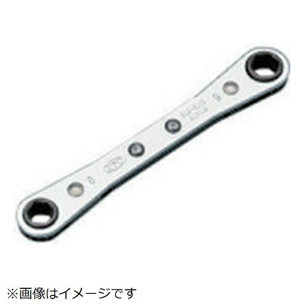 ■強力な板バネにより”カチッ””カチッ”と小気味よい連続音を発し、ラチェット作業ができます。■頭部は薄型、めがね形状で狭い所の作業に適しています。■送り角度は20°です。■全長(mm)：120■対辺寸法(mm)：8×9■厚さ(mm)：10■...