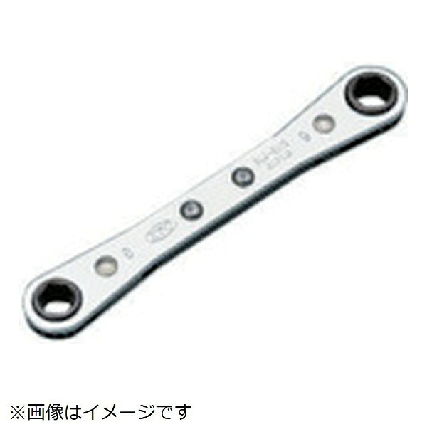 ■強力な板バネにより”カチッ””カチッ”と小気味よい連続音を発し、ラチェット作業ができます。■頭部は薄型、めがね形状で狭い所の作業に適しています。■送り角度は20°です。■全長(mm)：120■対辺寸法(mm)：8×10■厚さ(mm)：10...