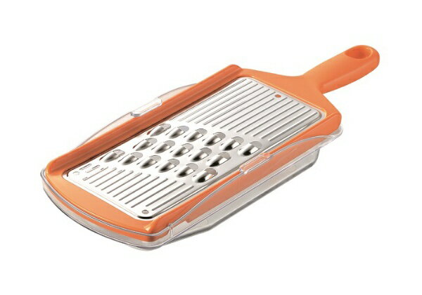 便利な容器付き太千切り！■手軽ににんじんしりしりやささがきができる！容器付きでボウルいらず！・サイズ： 100x45x265mm・重量： 149g・材質： 金属部-18-8ステンレス/本体-ポリプロピレン（耐熱温度： 110度）/容器-AS...
