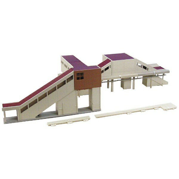 ご好評をいただいております、近郊形橋上駅舎を再生産いたします。都市部に見られるような橋上駅舎を手軽にNゲージでお楽しみいただける完成品ストラクチャーです。ホームへの昇降階段にエスカレーターが併設され、エレベーターブースを備えた近代的なバリア...