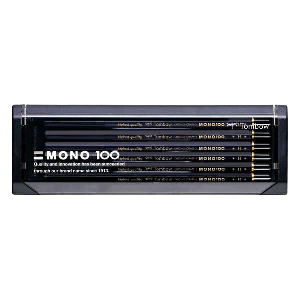 ●MONO100　は1mm　3　に100　億の超微粒子が凝縮した高密度構造。滑らかで折れにくく鮮明な筆跡を実現します。●高級鉛筆6角軸2B　ケース・スチロール●製図，デッサン用