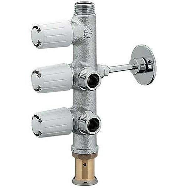 ●ハンドル操作で独立して吐水・止水。●架橋ポリエチレン・ポリブデン管兼用 （PN15XE種は除く）。●支持棒はフリーカットタイプ。●支持座はφ4.2ミリ穴2ヵ所固定。●ビス （4×20ミリ）2本付き。●第三者認証機関 （日本水道協会品質認証...