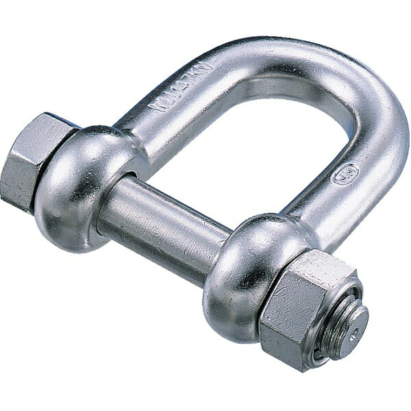 ■緩み止めナットを使用しているため、クリピンを使用していません。■緩みにくく、施工しやすいすっきりとした外観のシャックルです。■チェーンやワイヤロープの連結金具として。■D（mm）： 12■L（mm）： 48■B（mm）： 24■d（mm）...
