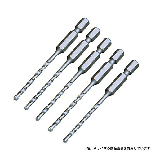 充電ドリルで、チャックを取り替えずにそのまま穴あけできます。インパクトドライバーでブロック・モルタルへの穴あけができます。仕様●サイズ： 3.4mm●5本組材質●特殊鋼