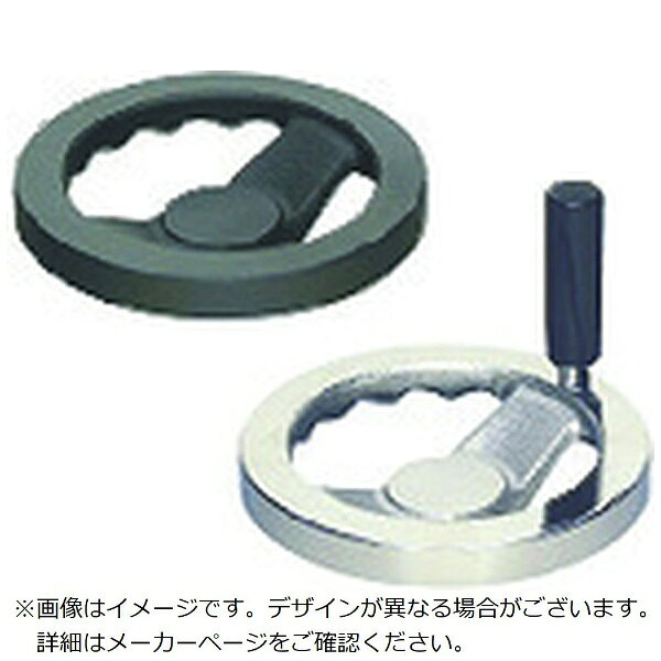 特長■軸穴・押しねじ穴2ヶ所（軸穴径：15mm）加工品です。■指かけ付きリム形状です。仕様■ハンドル径(mm)：125■ボス径(mm)：35材質／仕上げ■ハンドル車：FC材 粉体焼付塗装 ブラック■握り：ポリアミド ブラック