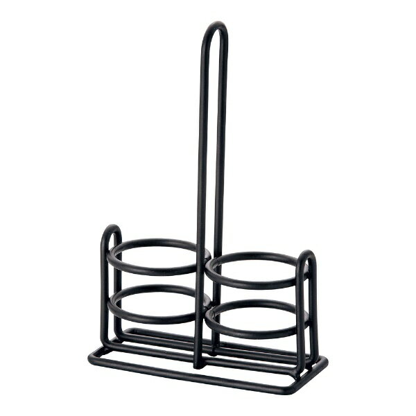 コンパクトサイズの調味料スタンド■狭いテーブルや調理台にオススメ　幅95mm、奥行45mmのコンパクトな調味料スタンドです。■取っ手付き　中央部に伸びたワイヤーが取っ手として使え、持ち運びにも便利です。■ディスペンサー部分は直径35mm　直...