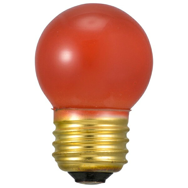 ● ミニボール球● 7ワット■ 定格：100/110V-7W■ 形状：G-40■ 仕上：レッド■ 直径：40mm■ 全高：61mm■ 口金：E26