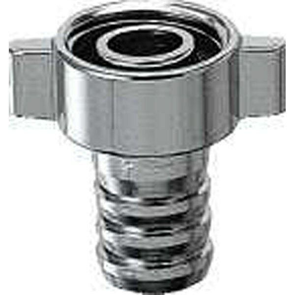 ●カップリング付き横水栓、散水栓用。●G1/2接続部分は装着後、回転しません。●材質： 黄銅 ●パッキン付き