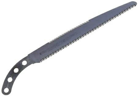 普通のノコの刃渡りの背中側にも剪定刃が付いている（バックティース）ので、剪定、枝打ちが驚くほど速く、楽にできます。