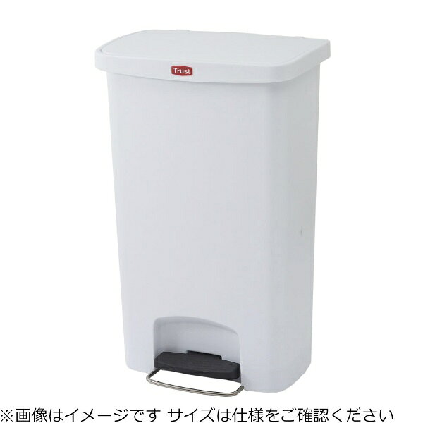 手を使わずにペダルで開閉ができる幅広タイプのゴミ箱（製品仕様）容量(L)：68幅×奥行×高さ(mm)：500×311×803カラー：ホワイト■フットペダル式　両手がふさがっていてもフタの開閉ができるので便利です。■片開きのフタ　フタはペダル...