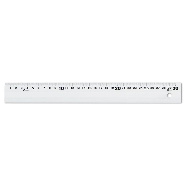 大きく鮮明な目盛数字を採用。軽くてサビず、丈夫。スベリ止め付きで裏面にスポンジが貼り付けてあり、軽い力で定規を押さえられます。危険防止壁があり、カッター面より高く、カッターの刃が滑っても乗り越えにくい形状になっています。長さの許容差：±0....
