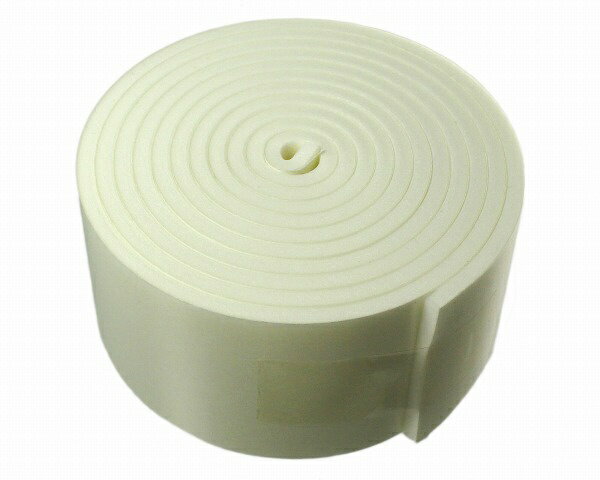 テーブルや柱の角や掃除機本体のぶつかった時の衝撃を和らげます。安全・介護・バリアフリー用品シリーズ子供の危険防止対策。簡単に貼り付け作業ができ、はがす時ものり跡が残りにくい加工をしています。色： 白。巻き： 50mm。